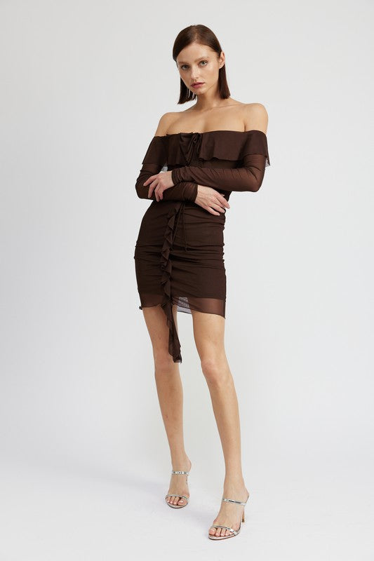 Off Shoulder Mini Dress Shop Ddmine
