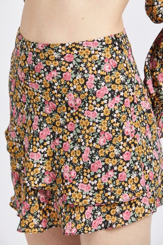 DITSY FLORAL RUFFLED SKORT – SHOP DDMINE
