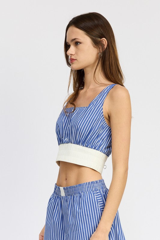 STRIPED CROP TANK TOP – DDMINE