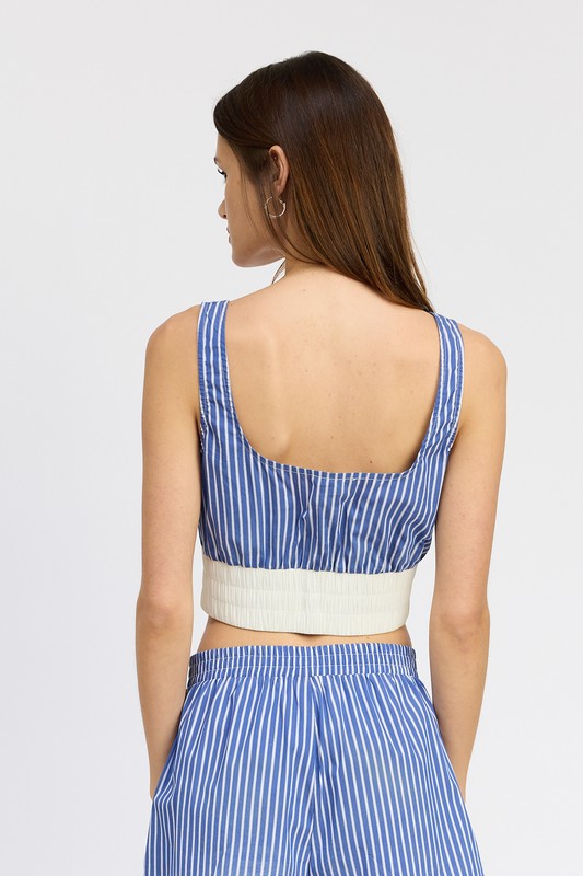 STRIPED CROP TANK TOP – DDMINE