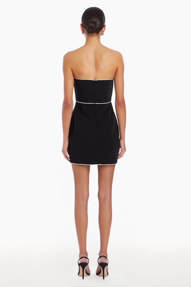 AMANDA UPRICHARD STRAPLESS PUZZLE DRESS WITH PIPING – SHOP DDMINE