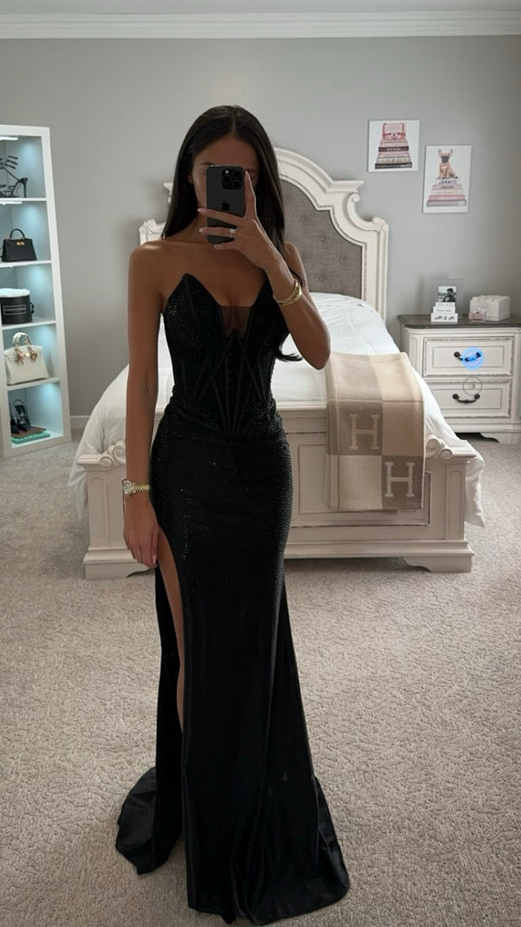 Strapless Hot Stones Corset Gown Shop Ddmine