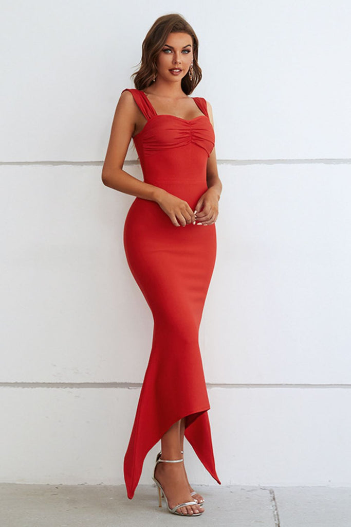 RUCHED SWEETHEART NECKLINE MAXI DRESS – SHOP DDMINE