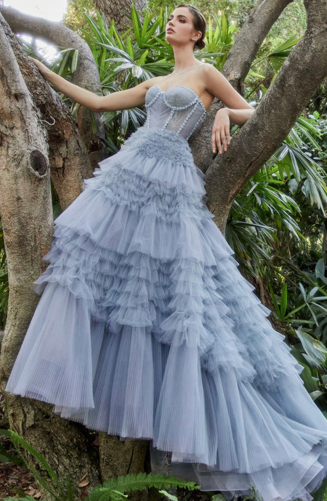 CORSET PRINCESS TULLE RUFFLE BALL GOWN – SHOP DDMINE